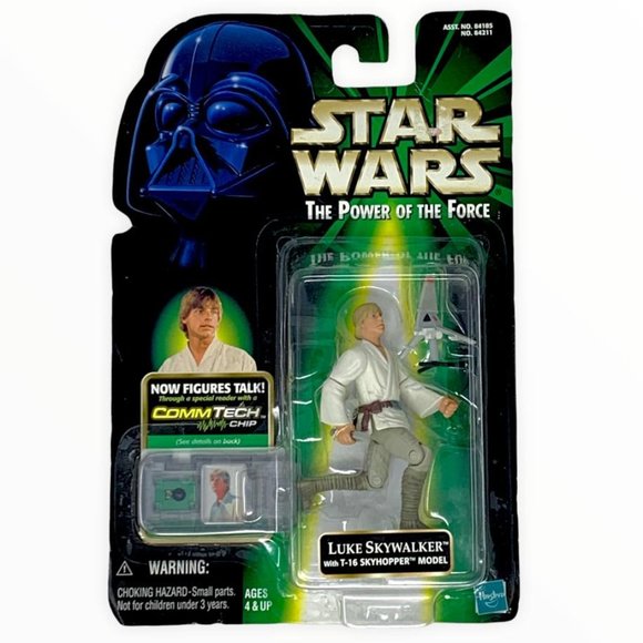 Star Wars | Toys | Star Wars Potf Luke Skywalker W T6 Skyhopper Model Commtech Chip 1997 New ...